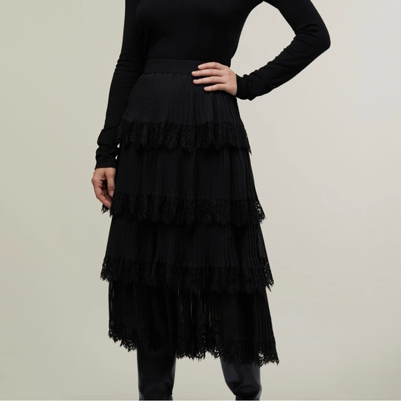 Rachel Parcell | Skirts | Nwt Rachel Parcell Tiered Pleated Skirt With ...